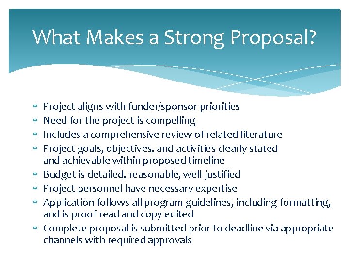 How to Write an Effective and Fundable Application