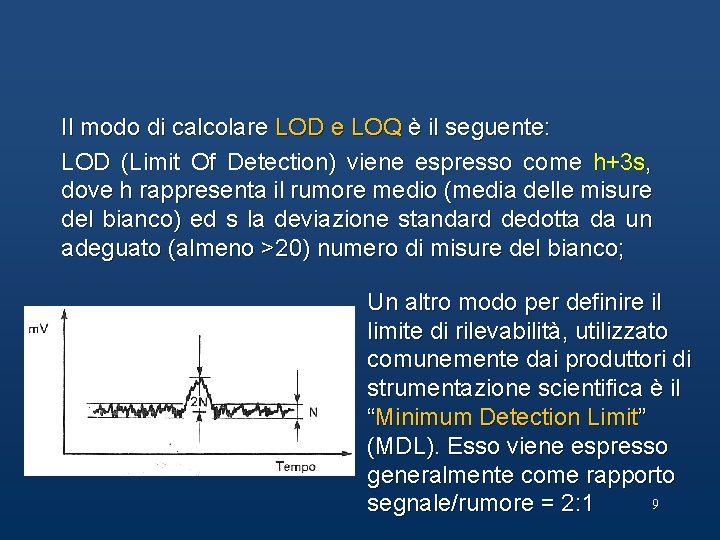LEZIONI DI CHIMICA ANALITICA LEZIONE 4 QUALITA DEL
