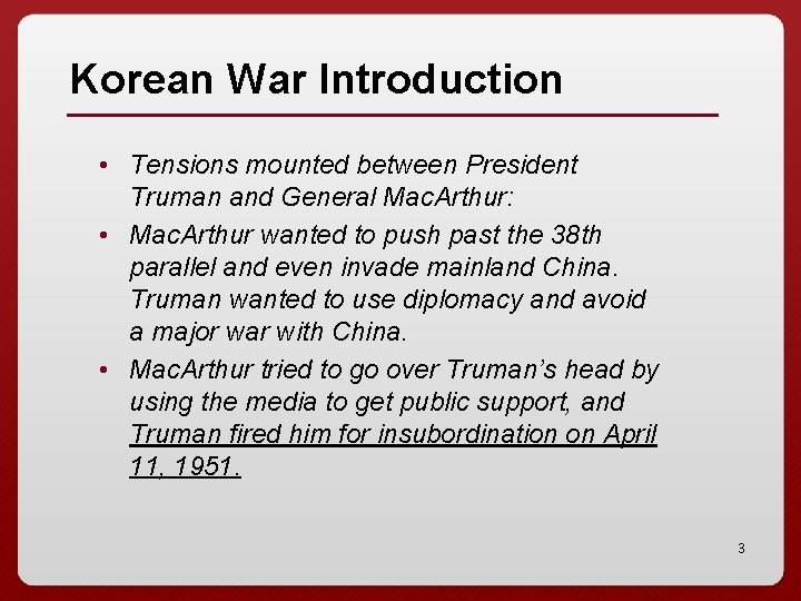 Korean War Map 1 Korean War Introduction General