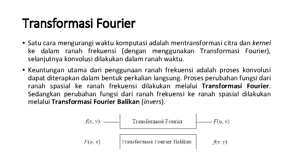Konvolusi Dan Transformasi Fourier Disusun oleh Dr Lily