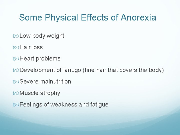 Anorexia Nervosa The Effects on the Brain Anorexia