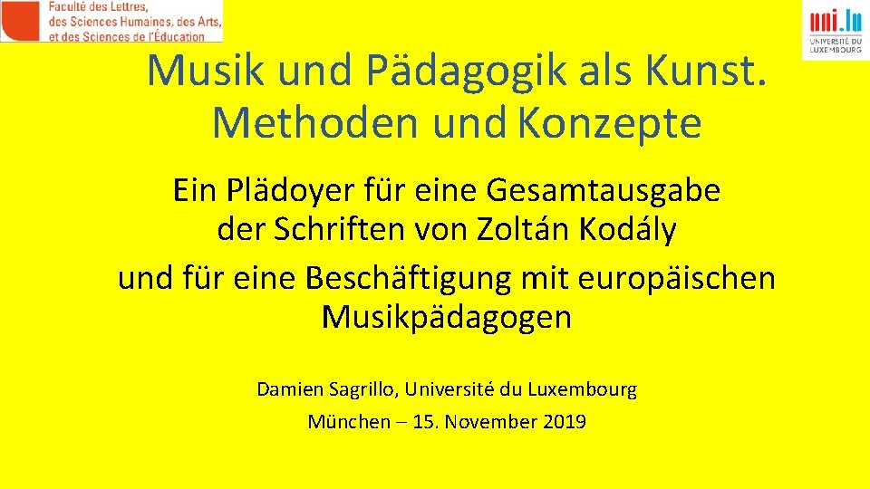 Musik und Pdagogik als Kunst Methoden und Konzepte