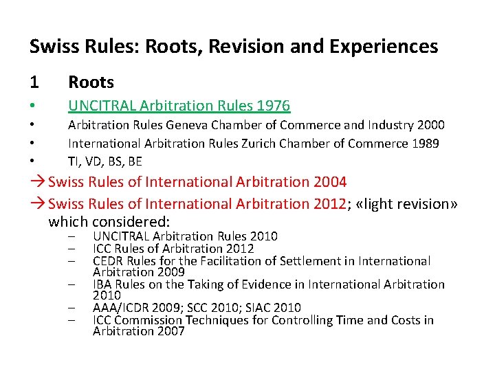 www swissarbitration org The Swiss Rules of International
