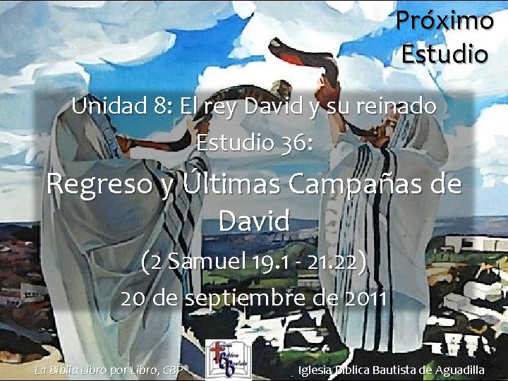 Unidad 8 El rey David y su reinado