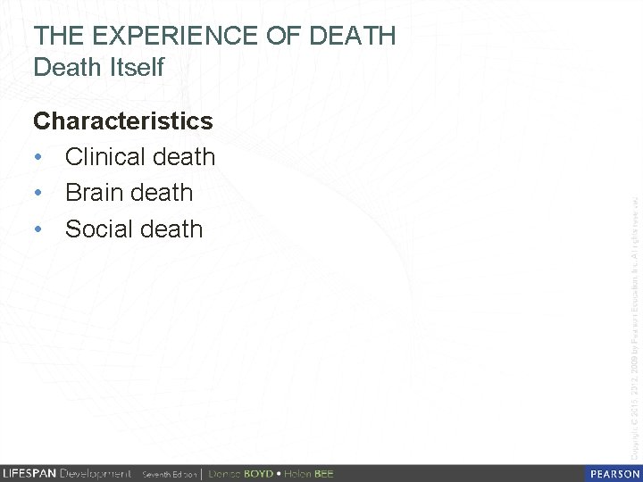 Chapter 19 Death Dying and Bereavement IN THIS