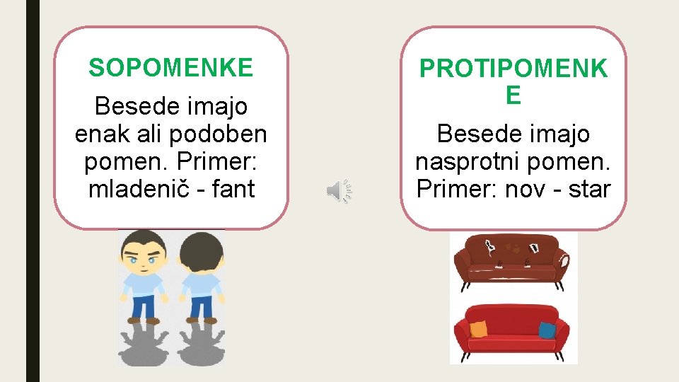 POMENKE 5 razred PONOVIM o pomenski povezanosti besed