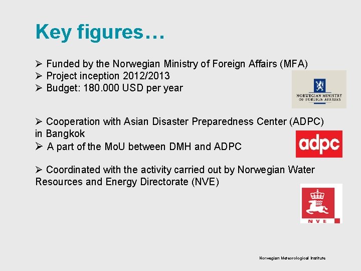 Cooperation between DMH Myanmar and MET Norway on