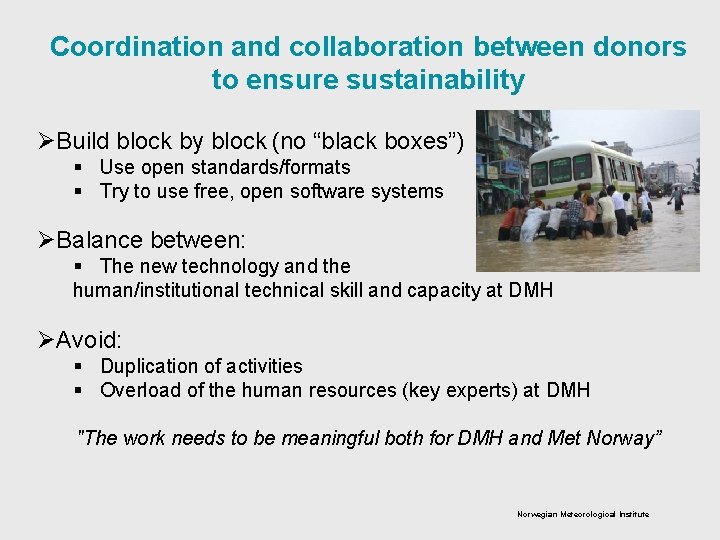 Cooperation between DMH Myanmar and MET Norway on