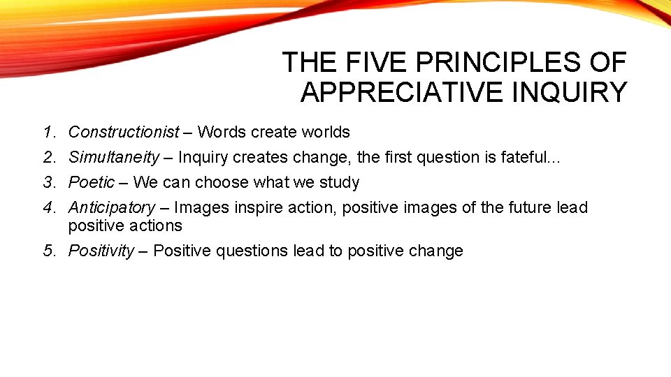 POWERFUL CONVERSATIONS USING APPRECIATIVE INQUIRY Annie Blanger ...