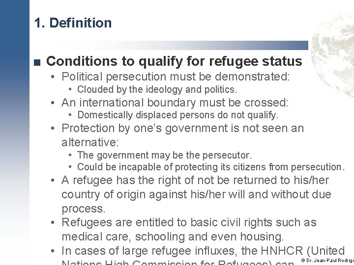GEOG 5 Population Geography Professor Dr JeanPaul Rodrigue