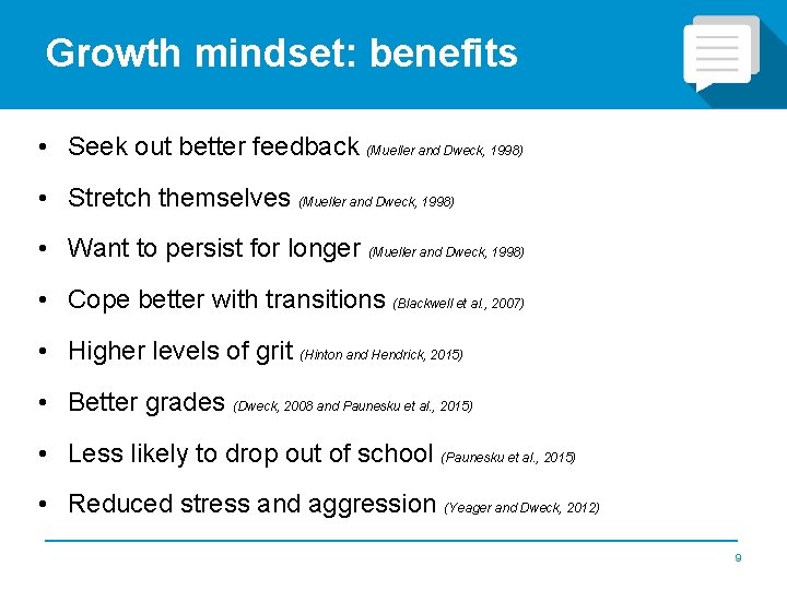 Developing a growth mindset Session 1 Defining growth