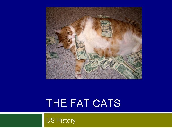 THE FAT CATS US History The Fat Cats