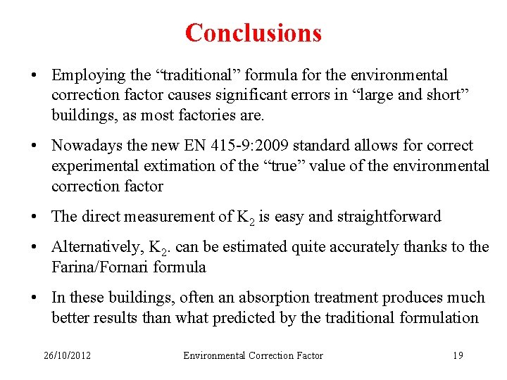 Environmental correction factor K 2 26102012 Environmental Correction