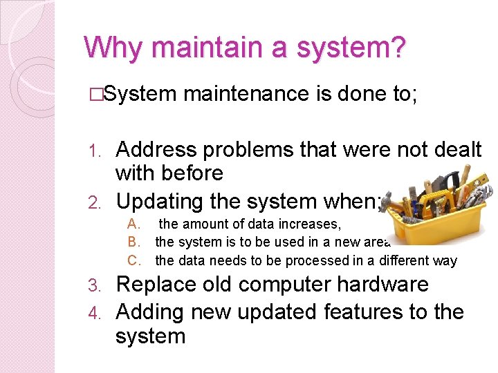 System Analysis Part 3 System Control and Review
