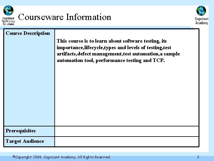 Software Testing Knowledge Level Basic Courseware Metadata Created