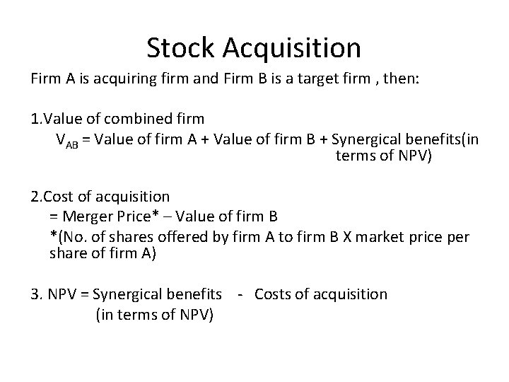 Mergers and Acquisitions Basic Forms of Acquisitions There