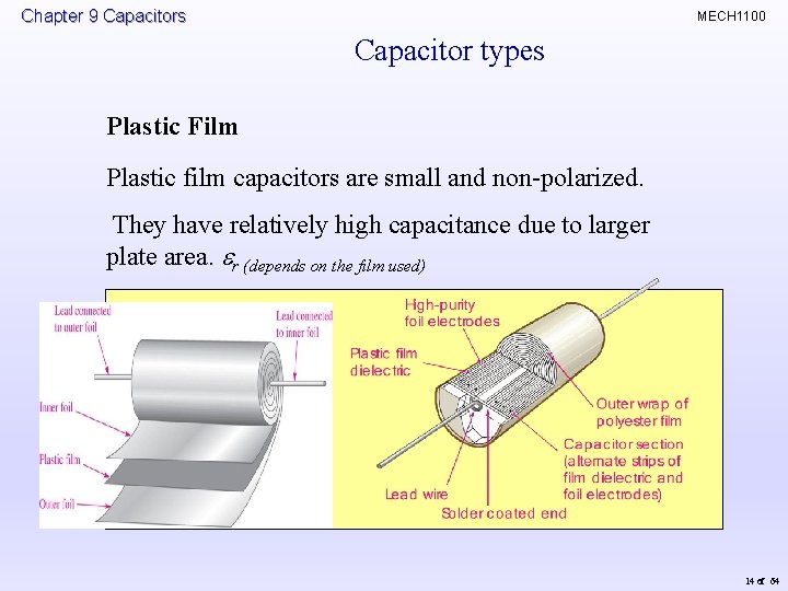 Chapter 9 Capacitors MECH 1100 Topics Basic Capacitor