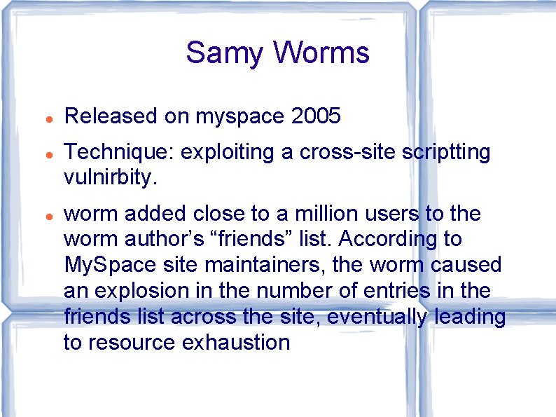 Spectator Detection and Containment of Java Script Worms