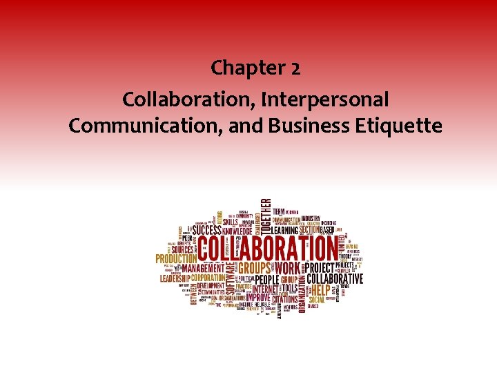 Chapter 2 Collaboration Interpersonal Communication and Business Etiquette