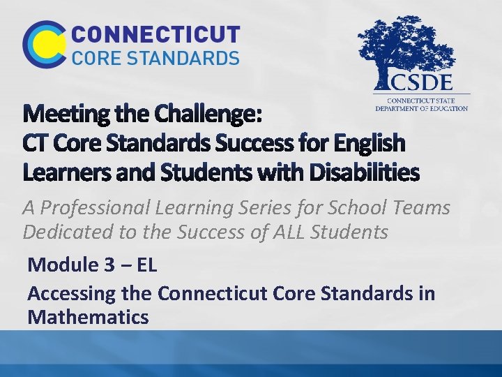 A Professional Learning Series for School Teams Dedicated