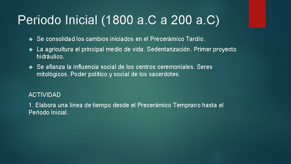 Periodizacin de la cultura andina Del precermico al