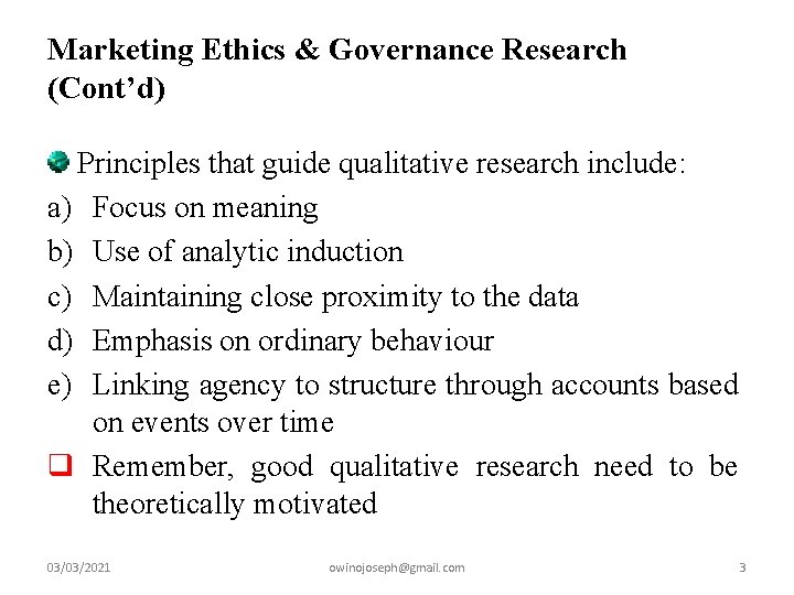 Marketing Ethics Governance Research sheds light on how