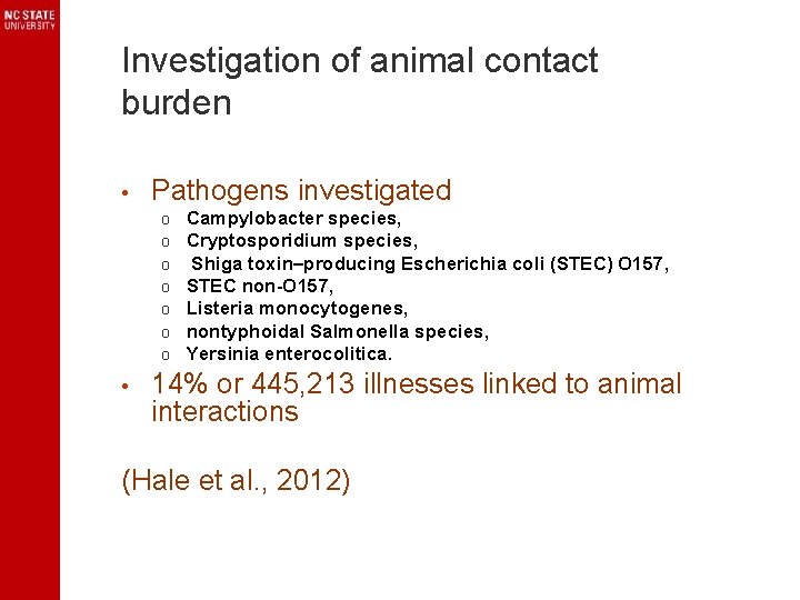 Pathogen Control and Public Health at Livestock Interactions