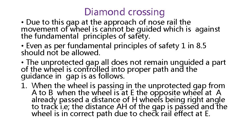 3 3 Special layouts Diamond crossings including with