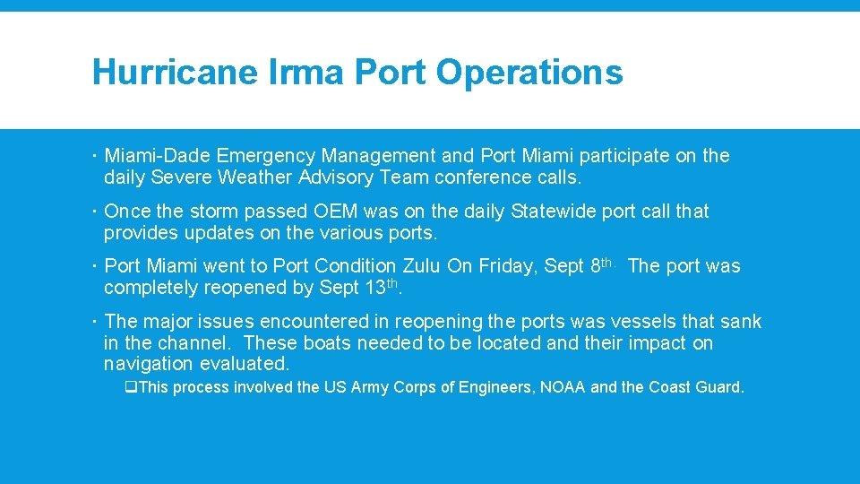 Port Miami and the Emergency Management Program Steve