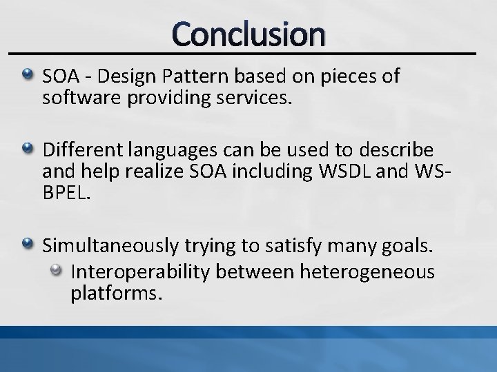 ServiceOriented Architectures Software Architecture Matthew Moccaro Overview Introduction