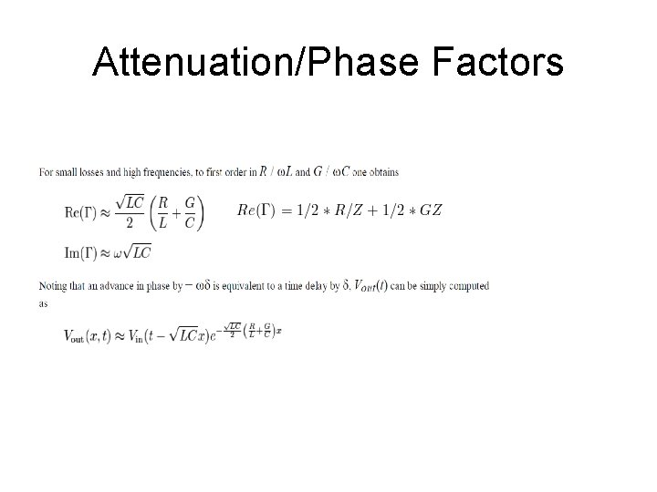 The Ericsson Coaxial Cable Project a preliminary To