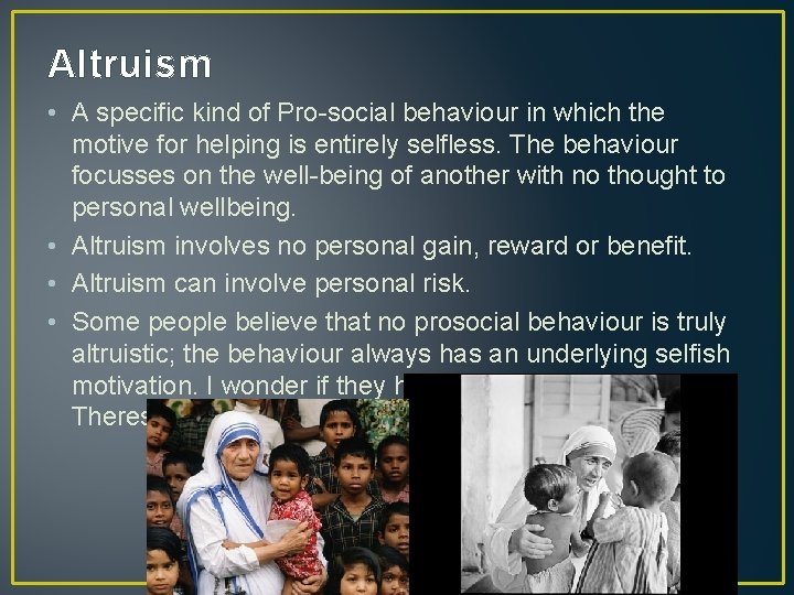 Unit 2 Self and Others AntiSocial Behaviour Altruism