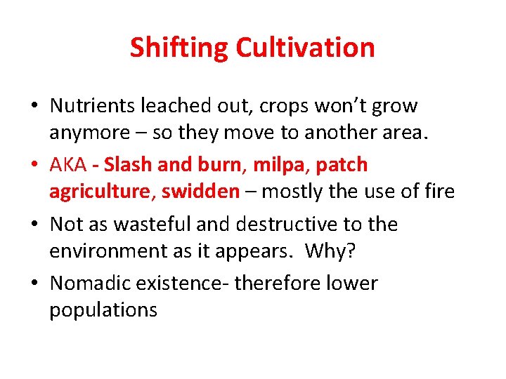 Agricultural Geography Basics Terms and Concepts Agricultural Revolutions