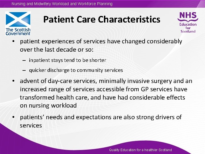 Nursing and Midwifery Workload and Workforce Planning Nursing