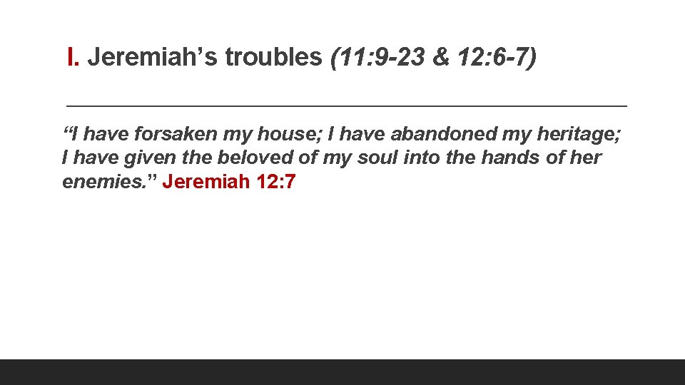 JEREMIAH 12 1 5 Living in Troubled Times