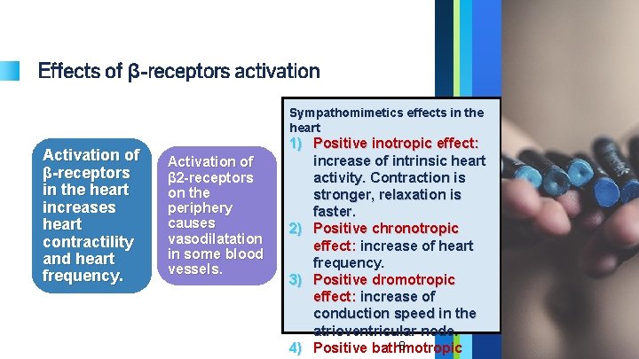 Effects of sympathomimetic drugs on the cardiovascular system