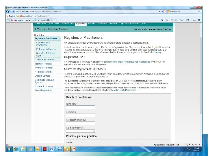 The National Registration and Accreditation Scheme and what
