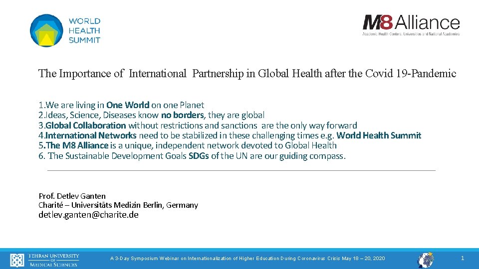 The Importance of International Partnership in Global Health