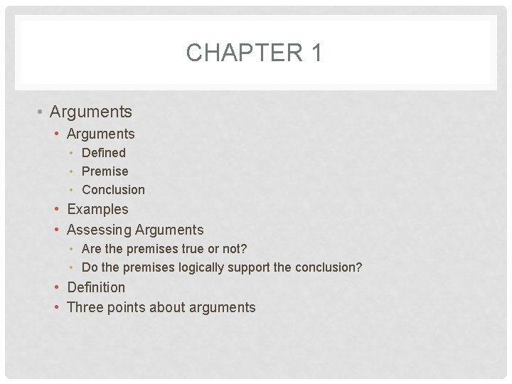 CRITICAL INQUIRY PART ONE CHAPTER 1 OBJECTIVES Students