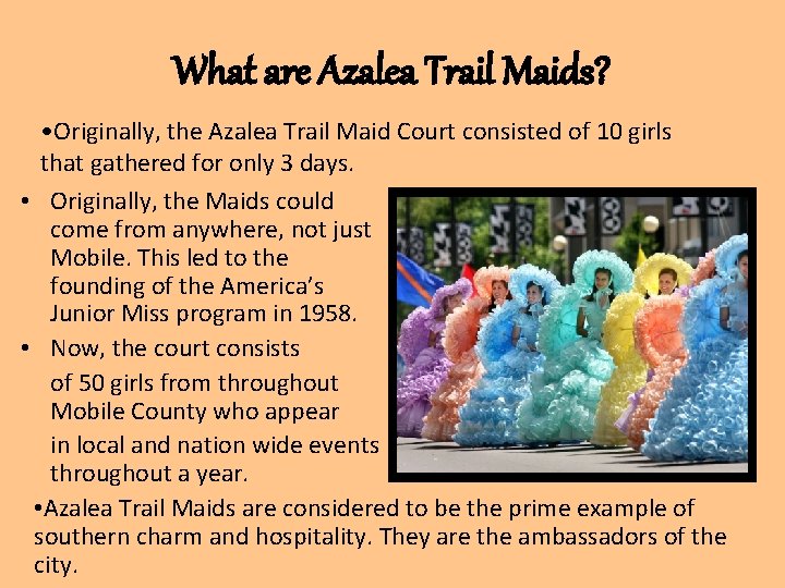 Mobile Azalea Trail History of the Azalea Trail