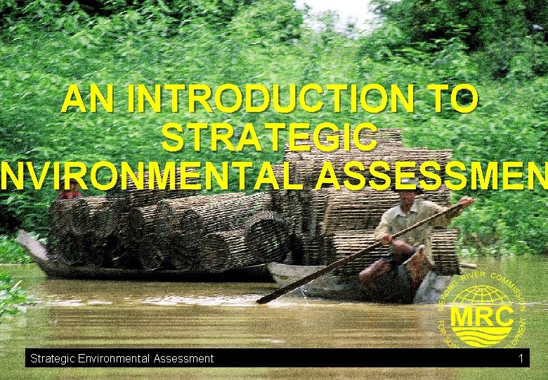 AN INTRODUCTION TO STRATEGIC NVIRONMENTAL ASSESSMEN ENVIRONMENTAL Strategic