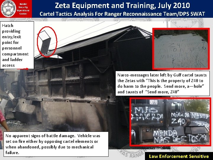Border Security Operations Center Zeta Equipment and Training