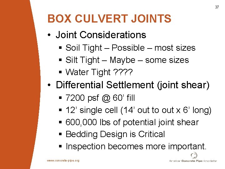 PIPE AND BOX CULVERTS UNDER DEEP FILL Corey