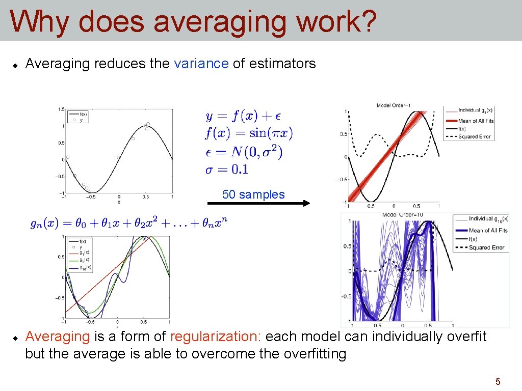 Ensemble methods The slides are closely adapted from