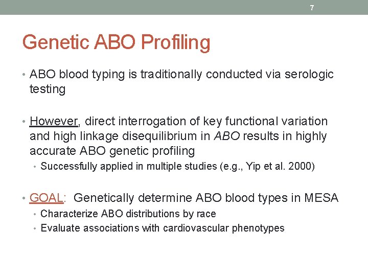 ABO BLOOD TYPES IN MESA Nicholas Larson Ph