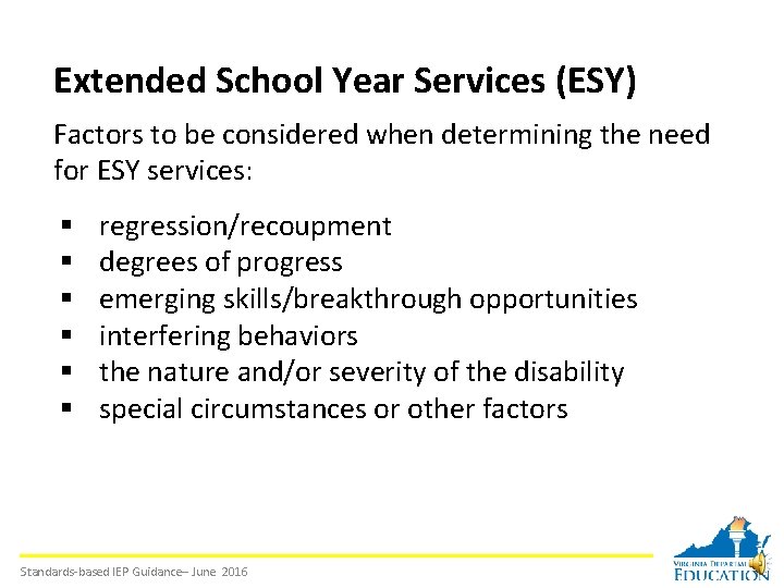 Standardsbased Individualized Education Program Module Seven ...