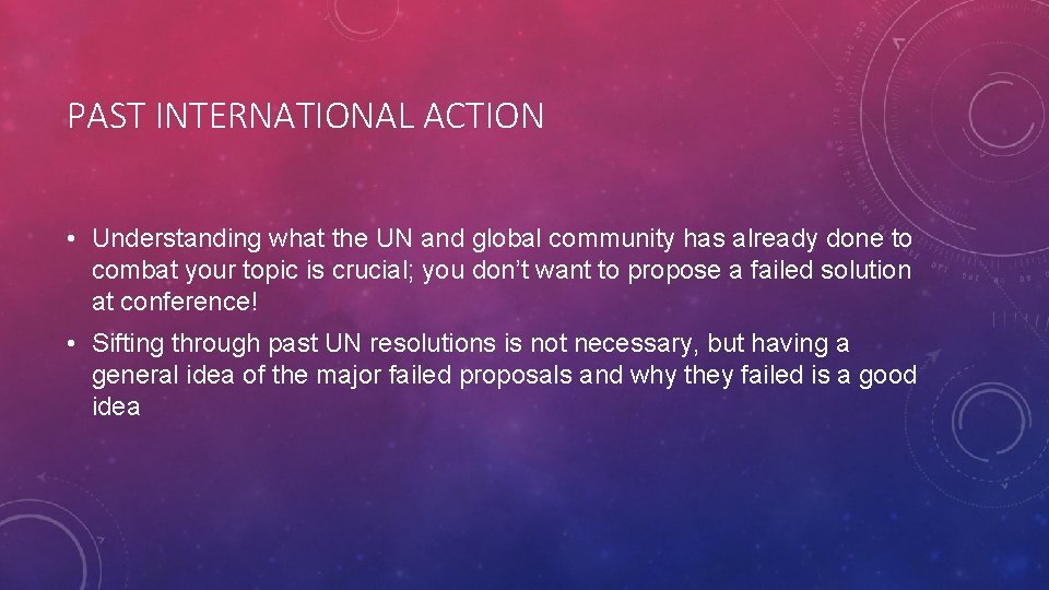 MODEL UN RESEARCH COMPONENTS Country Background Topic Research