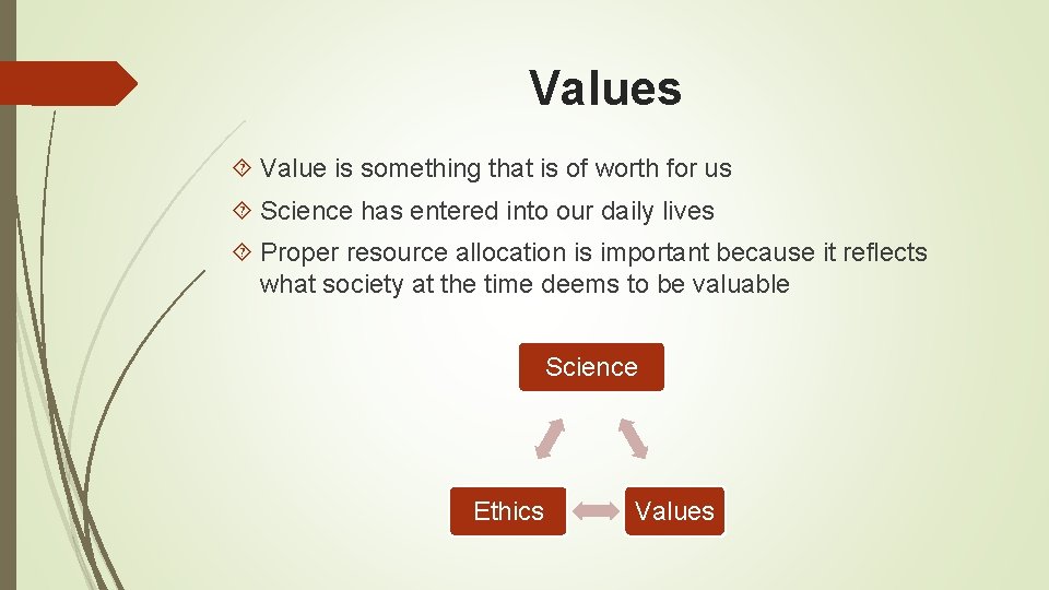 Values Value is something that is of worth