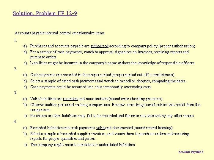 Problem EP 12 9 Page 679 Listed below