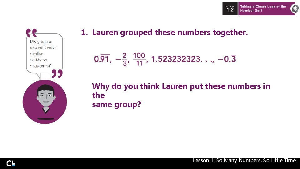 Lesson 1 So Many Numbers So Little Time